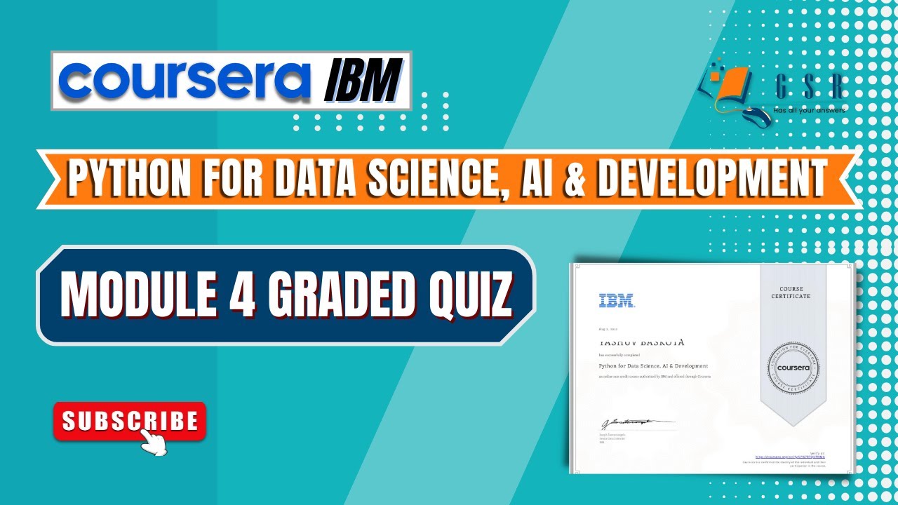 Coursera Ibm Python For Data Science Ai Development Module 4
