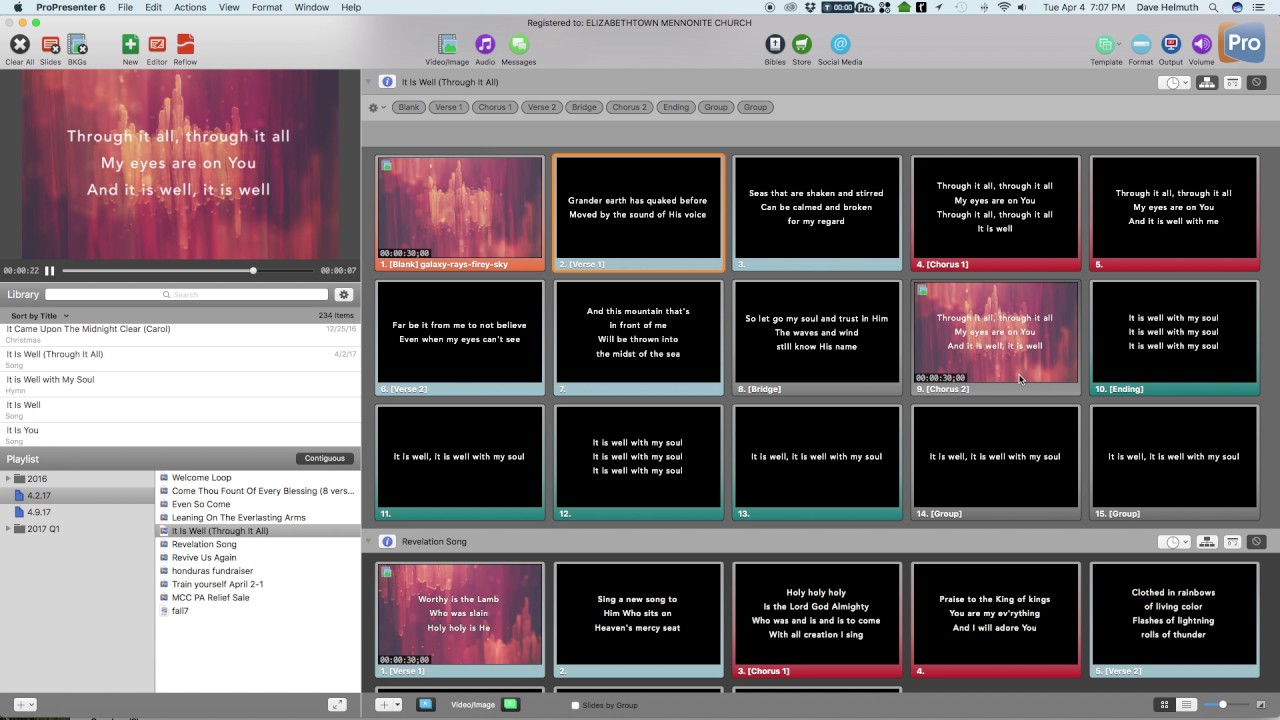 Propresenter 6 Training Song Cleanup Youtube
