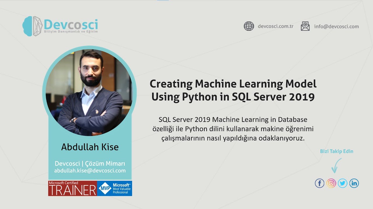 Creating Machine Learning Model Using Python In Sql Server 2019 Data