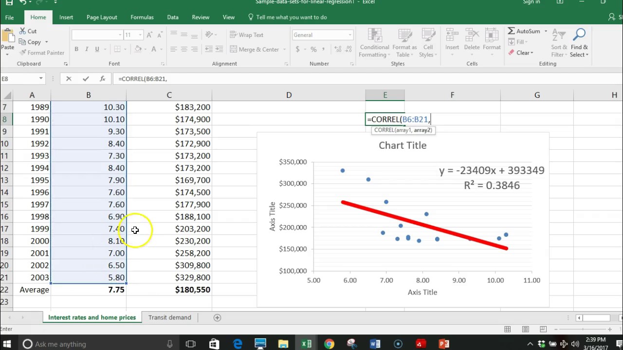 Excel Linear Regression Data Analysis Healthyress