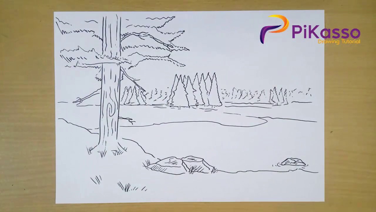 How To Draw Landscape Youtube