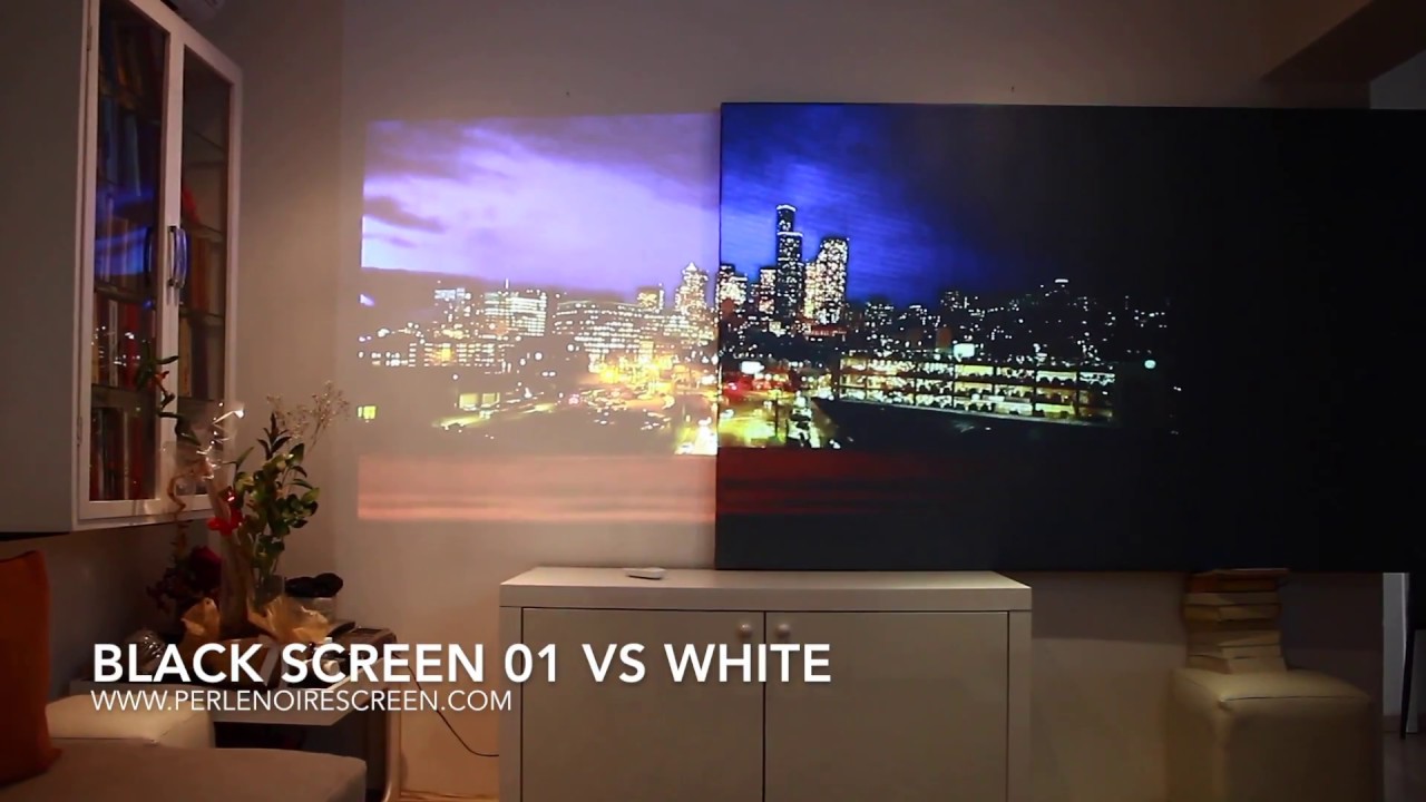 Black Alr Screen Projection Reflective Vs White Wall Epson Projector