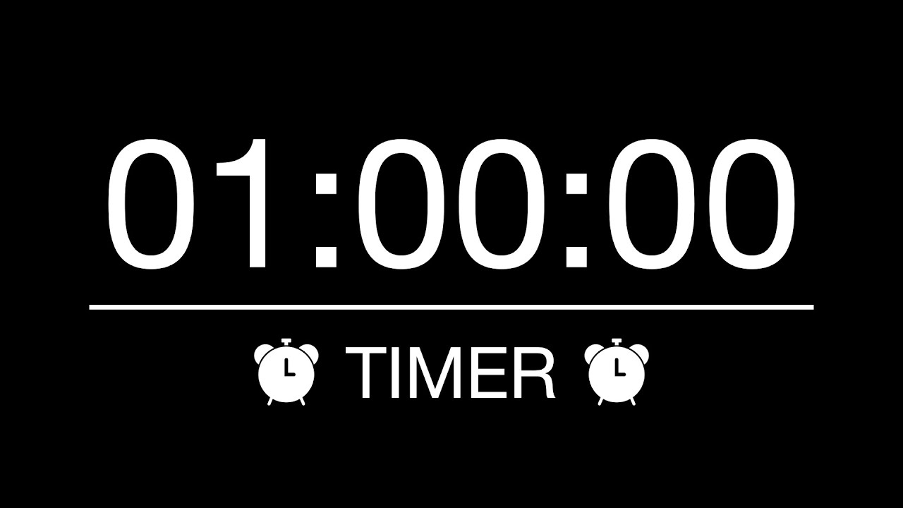 1 Hour Countdown Timer Alarm Eine Stunde Youtube