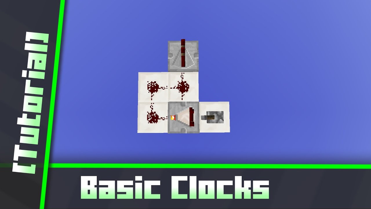 Redstone Basics Clocks Tutorial Youtube
