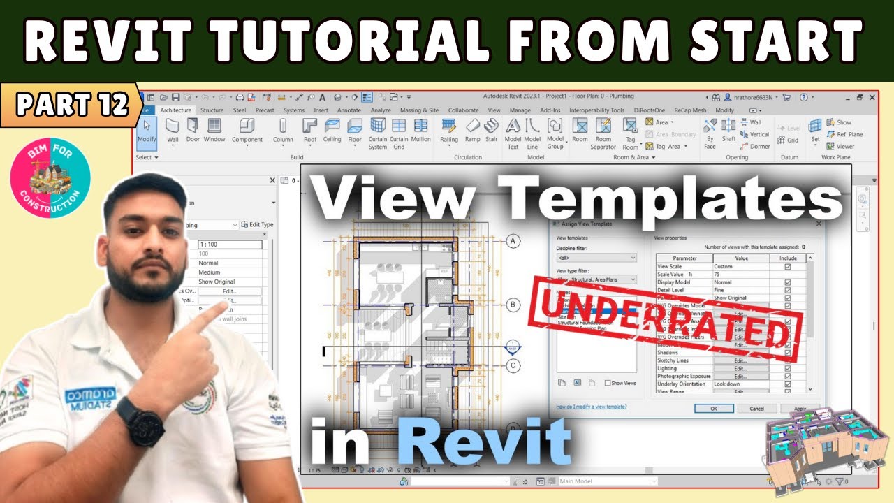 12 Revit Tutorial View Templates In Revit Under Rated Feature Youtube
