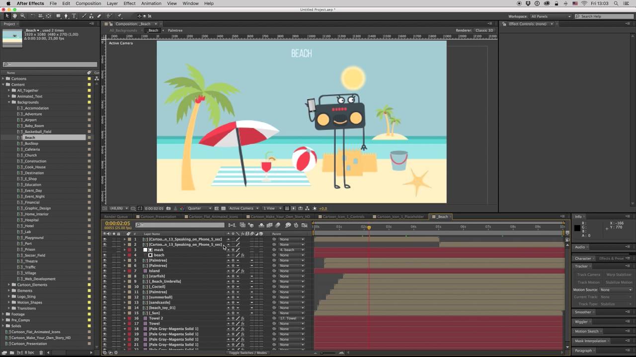 Premiumilk Tutorial 38 Cartoon Explainer Toolkit After Effects