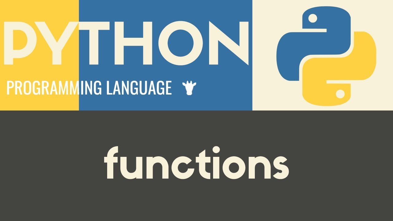 Functions Python Tutorial 14 Youtube