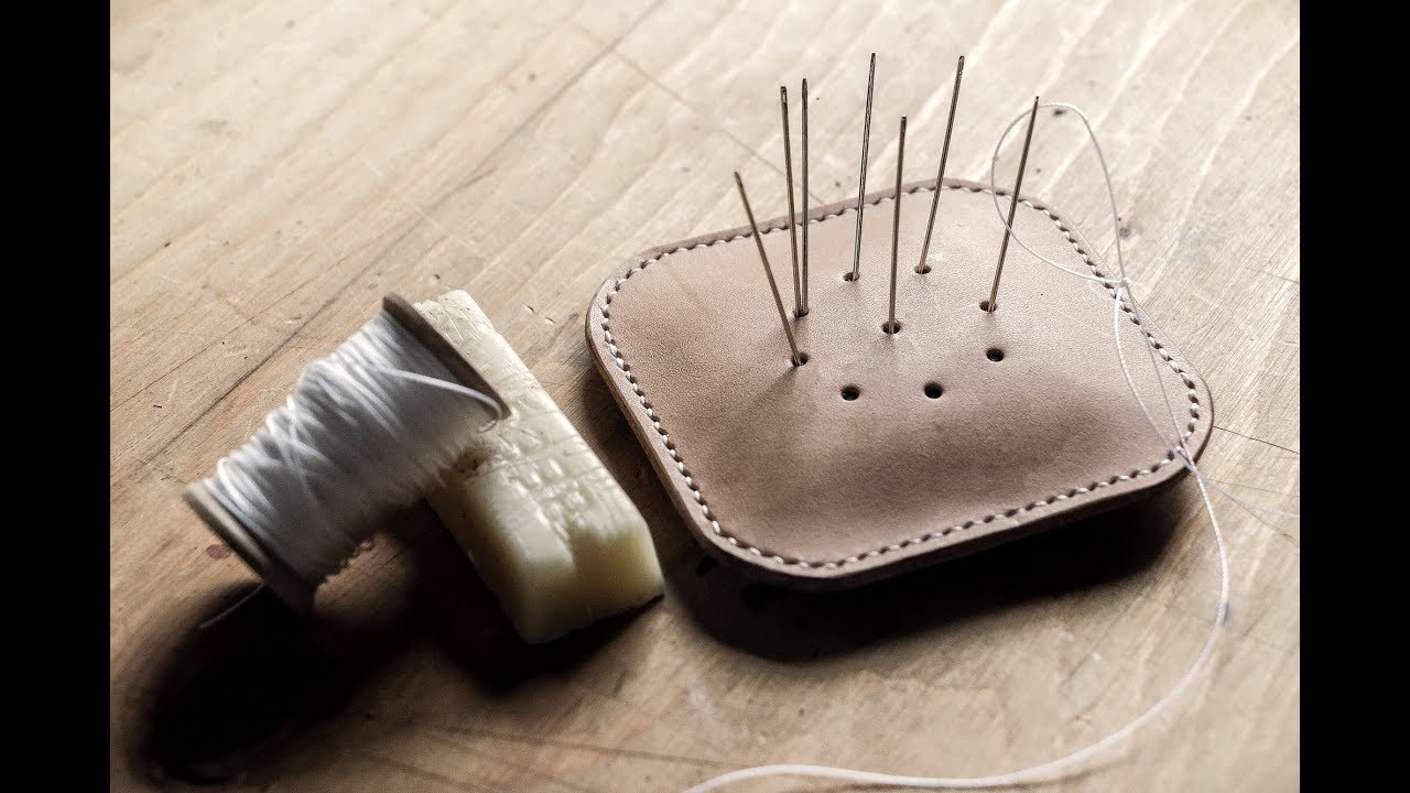 Leather Crafting Making A Pin Needle Cushion Youtube