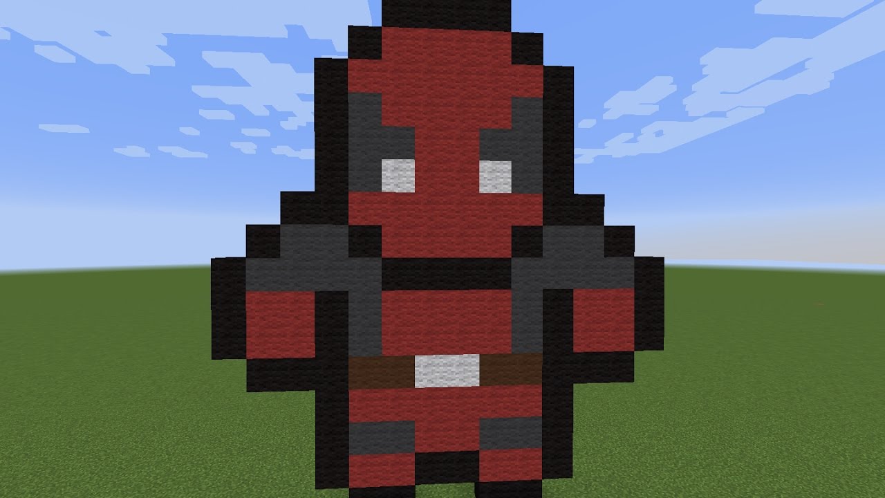 Minecraft Pixel Art Deadpool I Hope That You Enjoy This How To Build