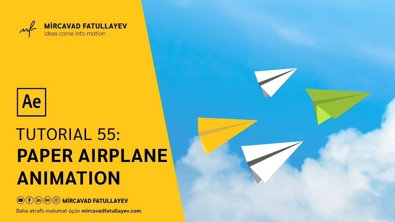 3d Paper Airplane Animation After Effects Tutorial Youtube
