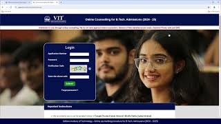 Viteee 2025 B Tech Online Counselling Process Choice Filling Seat