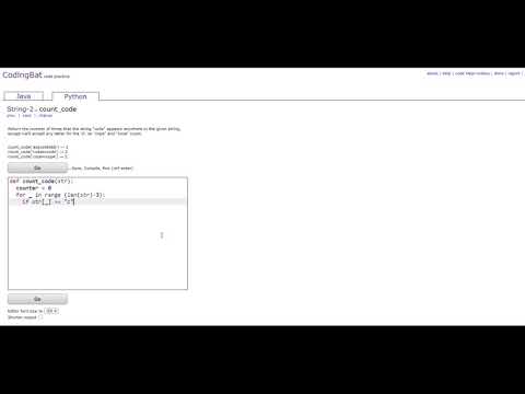 String 2 Count Code Python Tutorial Codingbat Youtube