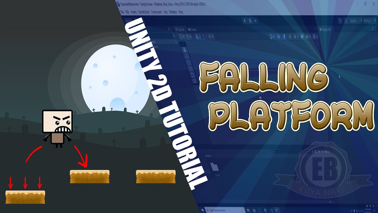 Unity 2d Tutorial Falling Object Platform Youtube