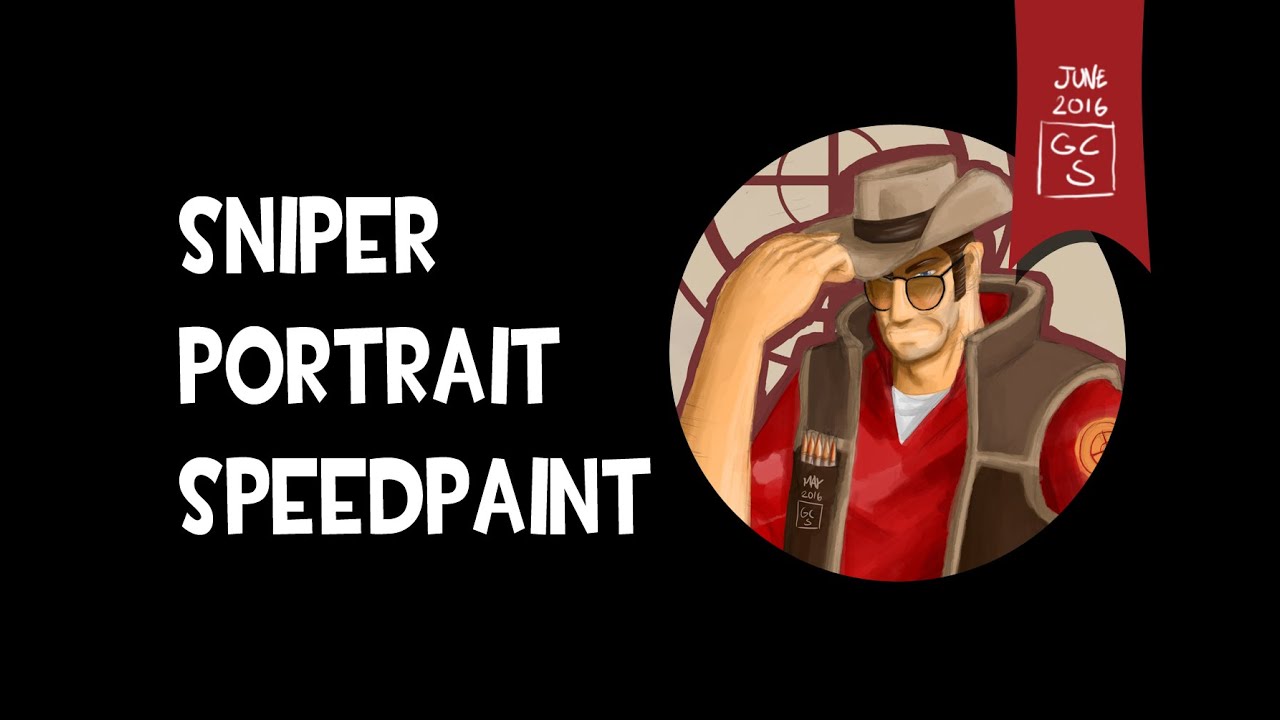 Tf2 Speedpaint Sniper Portrait Youtube
