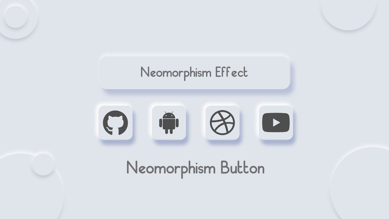Button With Neumorphism Effect Using Html Css Neumorphism Css