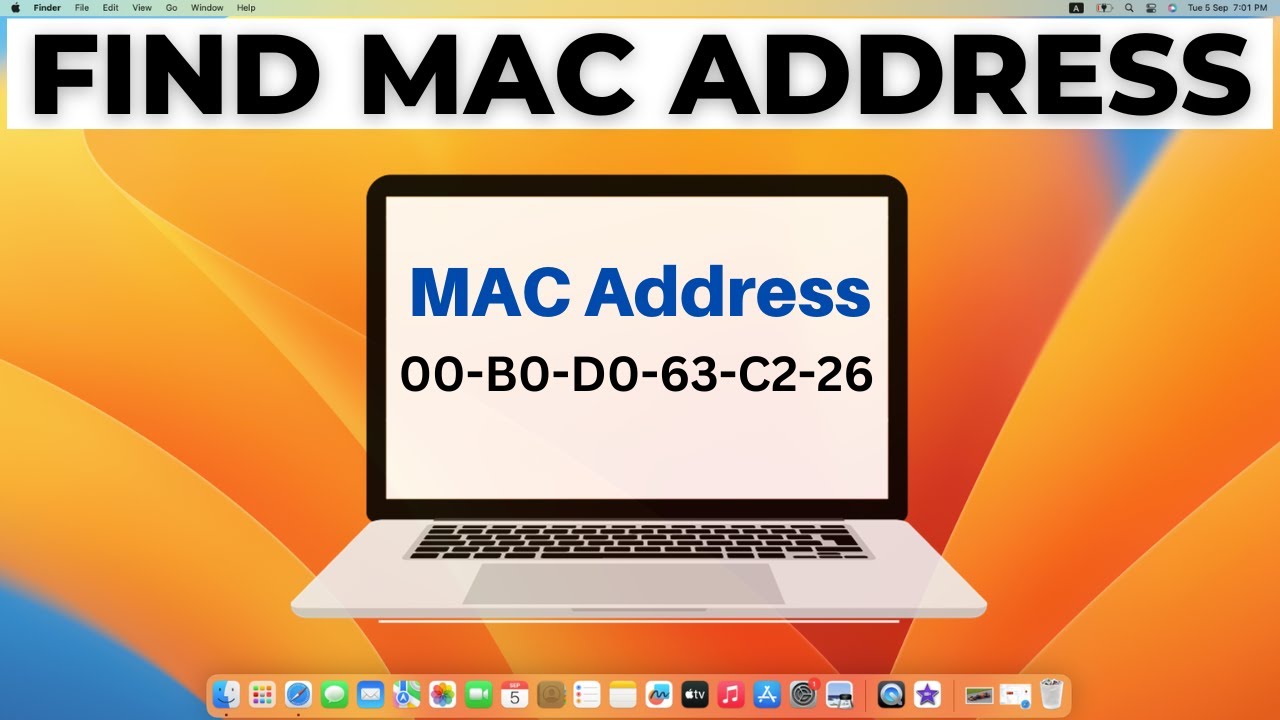 How To Find Mac Address On Macbook Youtube