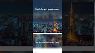 Simple Parallax Scrolling Website Design Using Html Css Parallax
