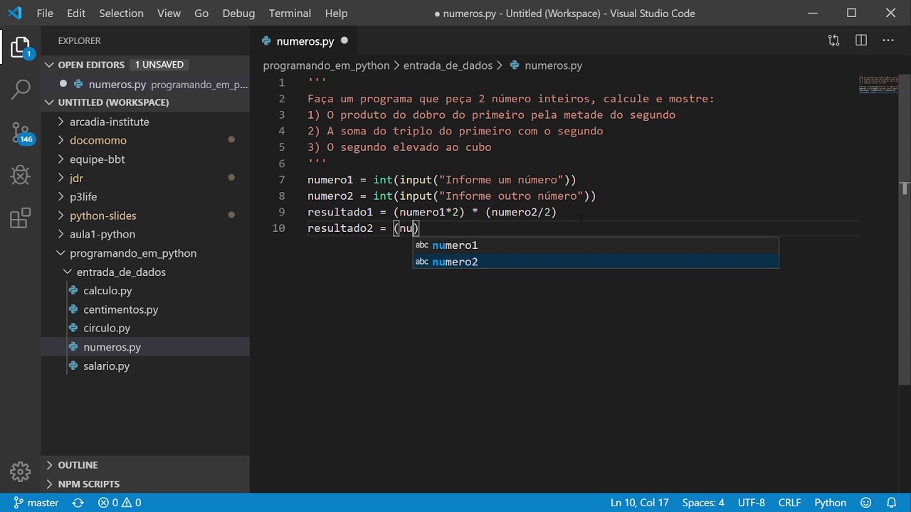 Programando Em Python Prática 05 Operações Matemáticas Youtube