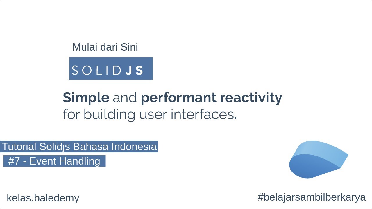 Solid Js Tutorial Indonesia 7 Event Handling Youtube