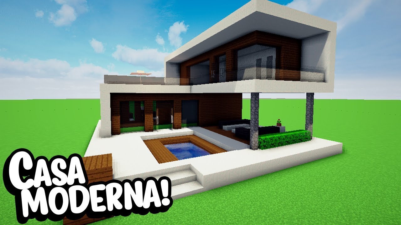 Minecraft Construindo Uma Casa Moderna 9 Youtube