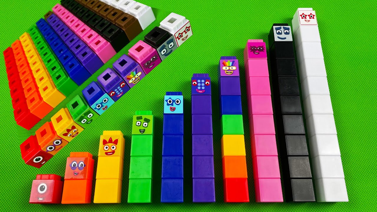 Diy Numberblocks 1 To 10 From Mathlink Cube Toys Youtube