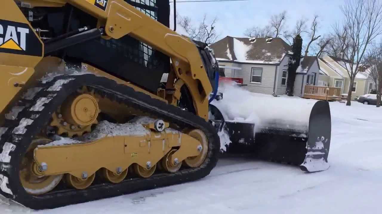 Brand New Cat 259d With An 8 Fabsource Snow Blower Doing Work 2 Of 4