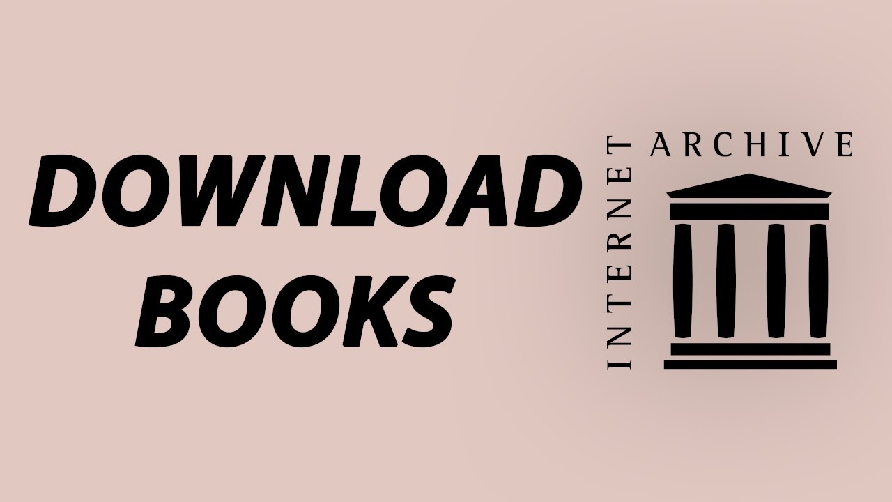 How To Download Books From Internet Archive Org For Free Youtube