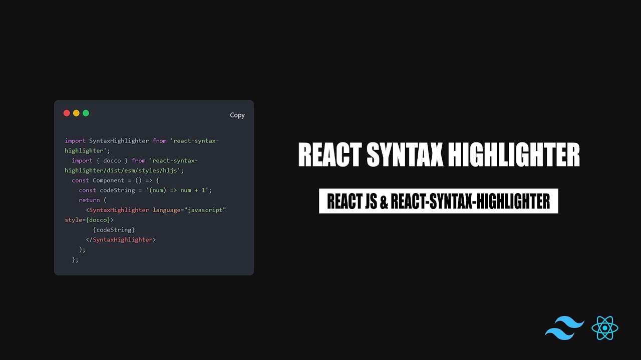 How To Add Syntax Highlighting To Your Website In Reactjs React Js