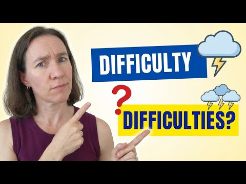 Difficulty Or Difficulties Collocations Espresso English