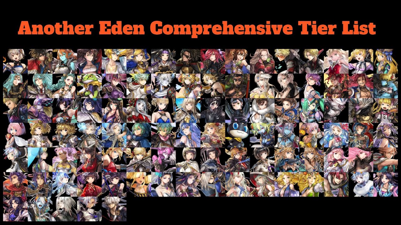 Another Eden Comprehensive Tier List Youtube