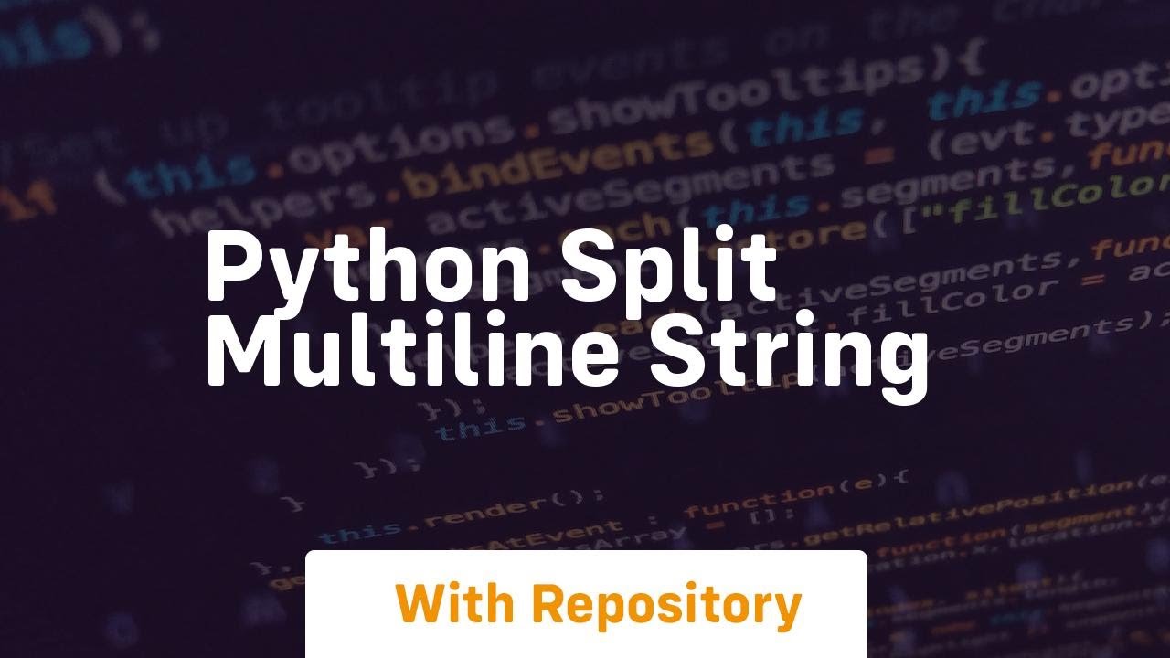 Python Split Multiline String Youtube
