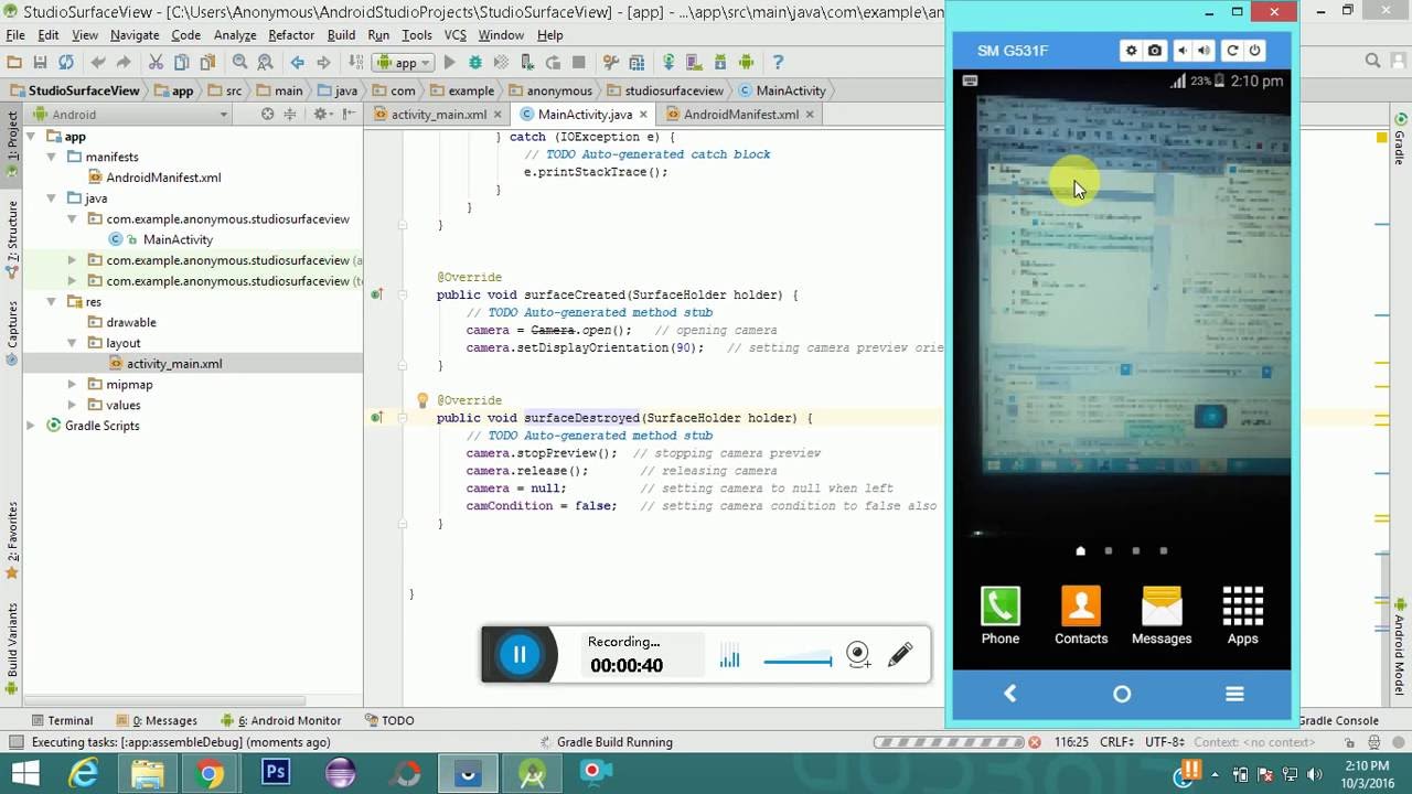 Camera In Android Studio Example At Sara Sugerman Blog