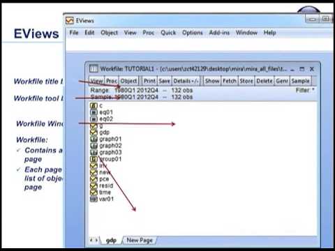 The Basics Eviews7 Youtube
