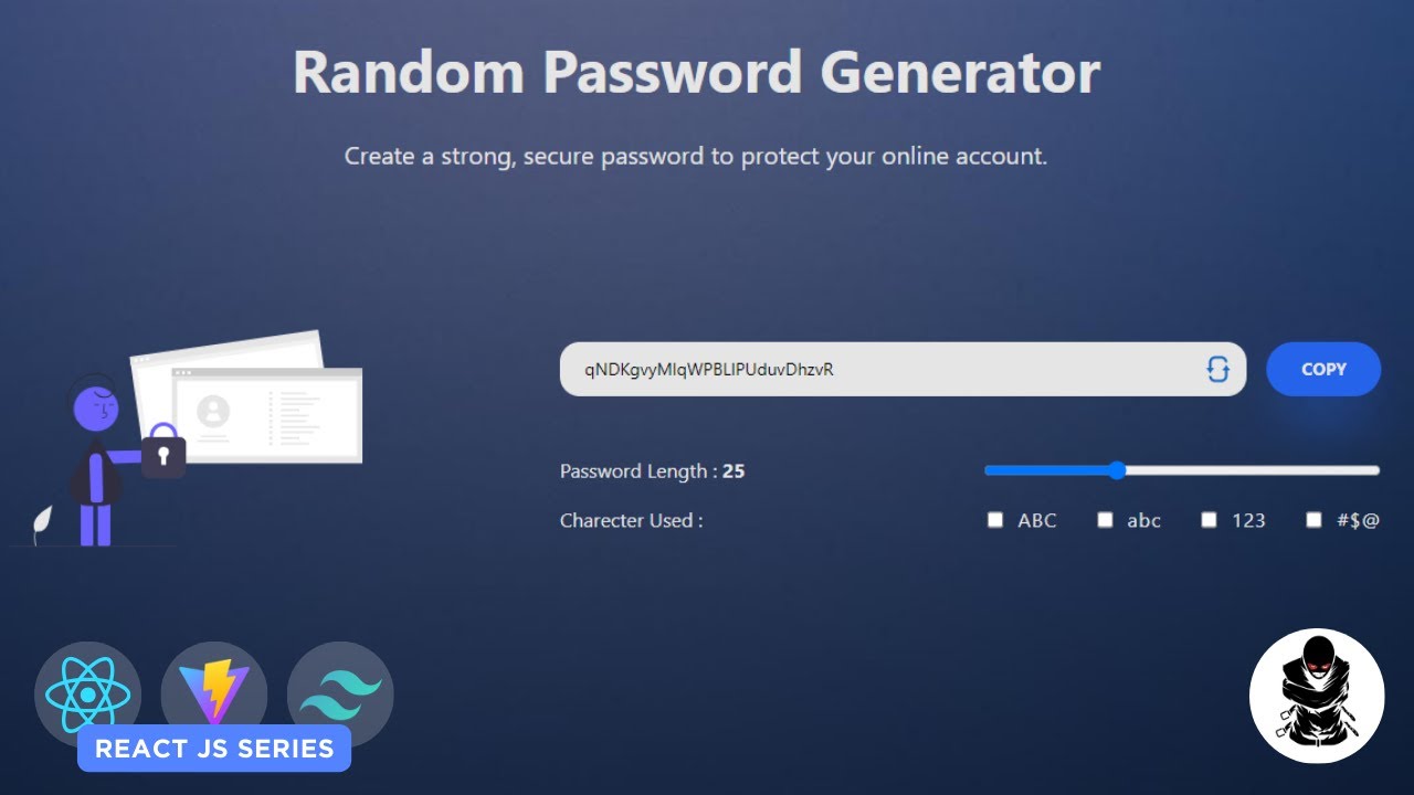 React Js Based Random Password Generator Application Youtube