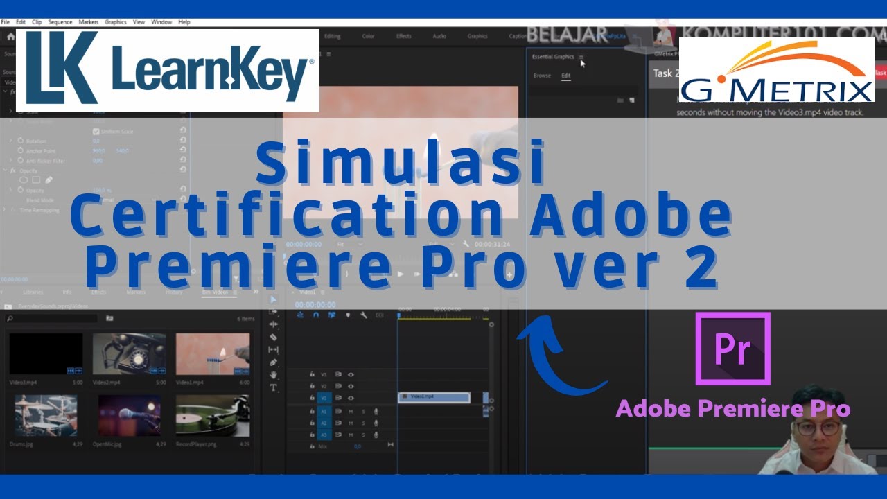 Simulasi Untuk Certification Adobe Premiere Pro Premiere Pro Cert