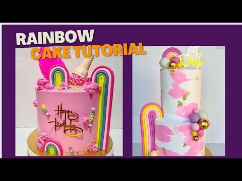 Easy Rainbow Cake Tutorial By Engchef Tarie Youtube
