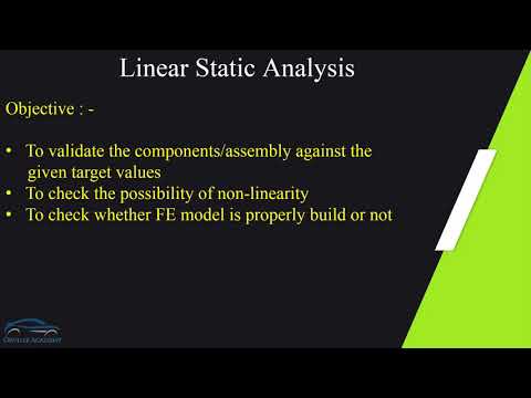 Overview Linear Static Analysis Youtube