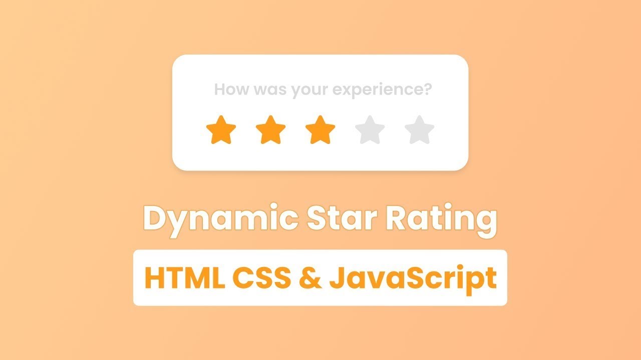 Star Rating In Html Css Javascript Youtube