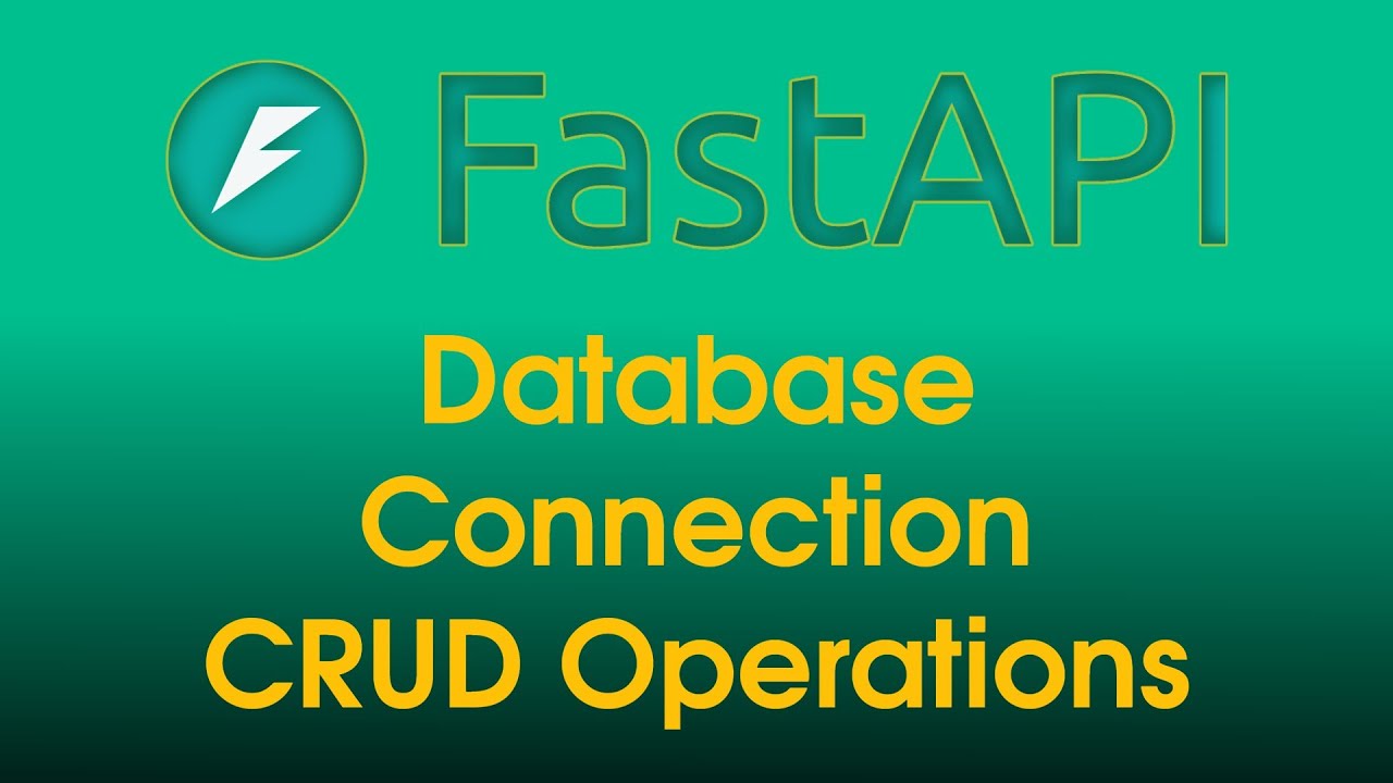 Fastapi Tutorial Database Connection Crud Operations Part 26 Youtube