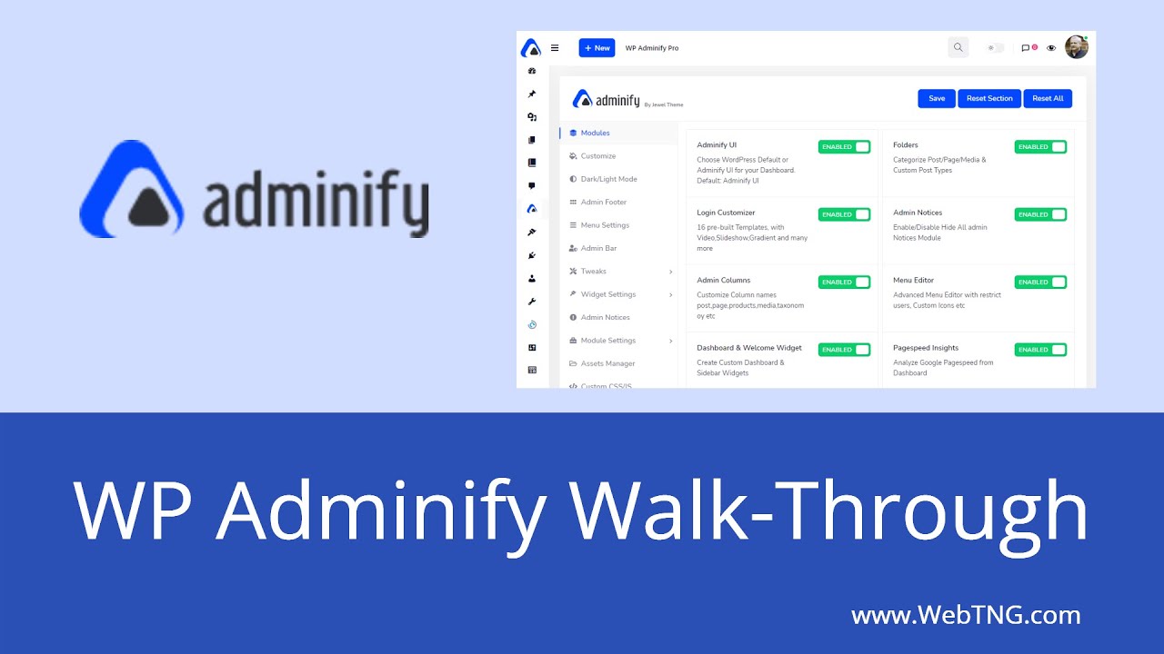 Wp Adminify Walk Through Youtube