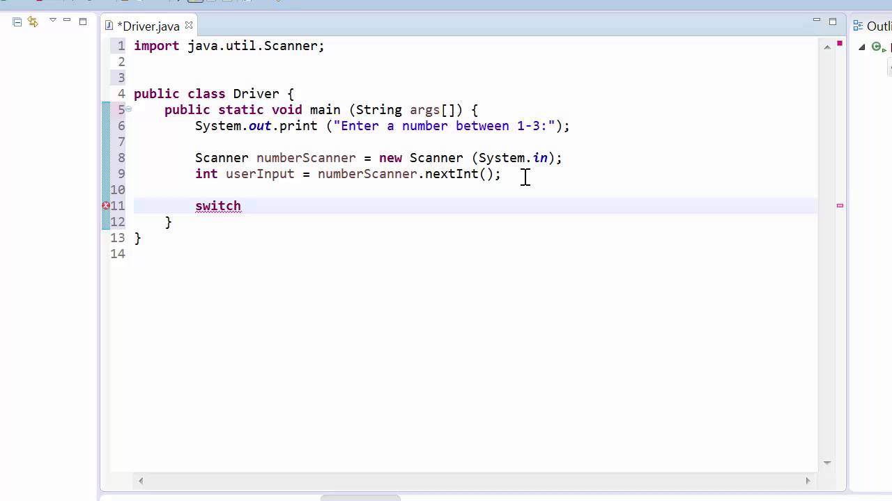 Tutorial 4 Switch Statements In Java Youtube