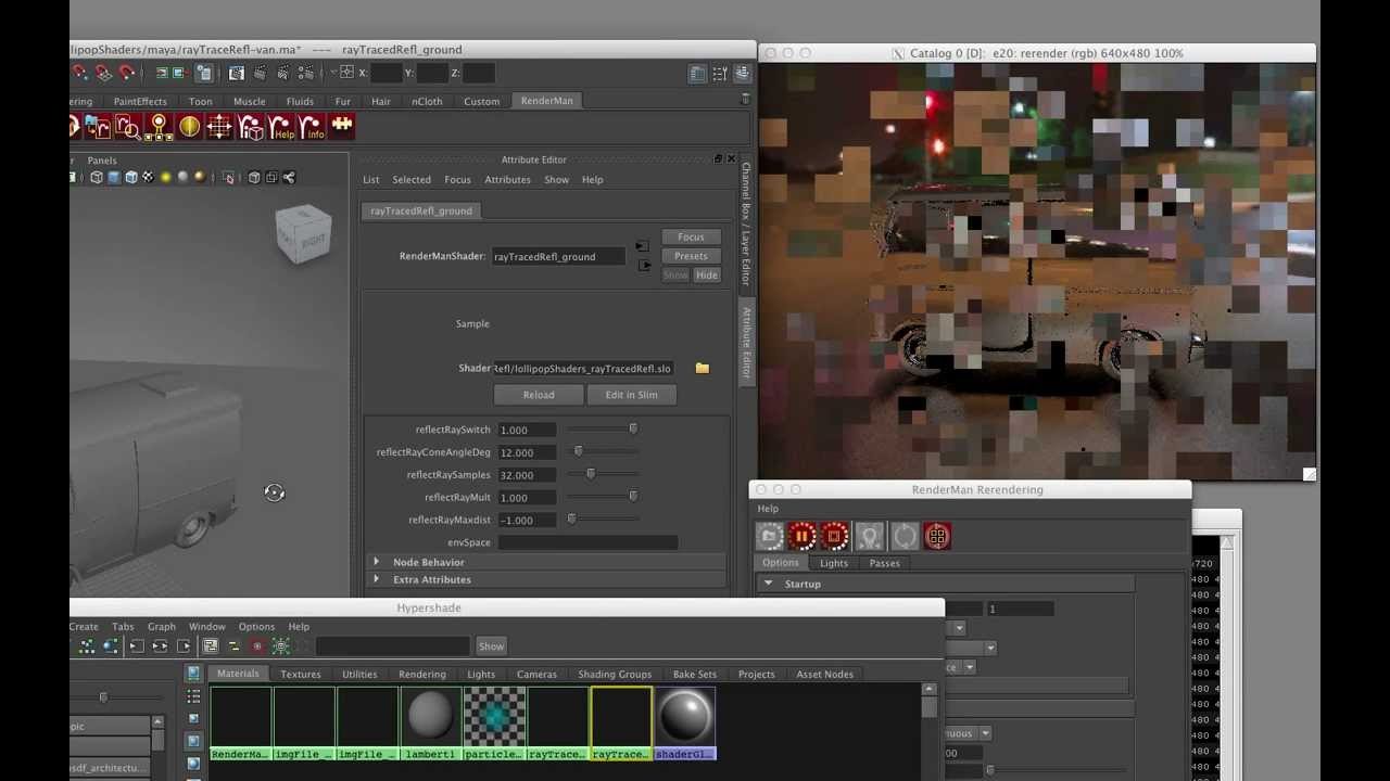 Renderman Raytraced Reflection Shader Tutorial Youtube