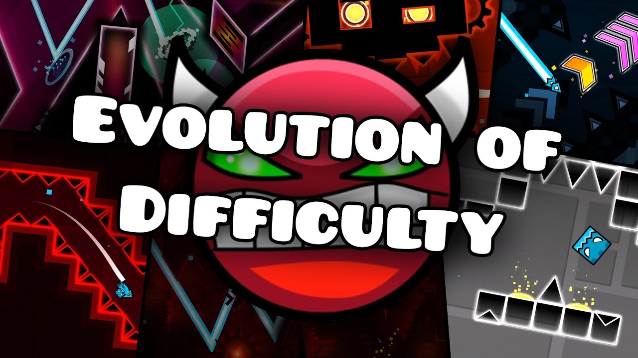 The Evolution Of Difficulty In Geometry Dash Youtube