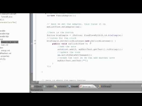 Android Tutorial 5 Custom Arrayadapter Class Youtube