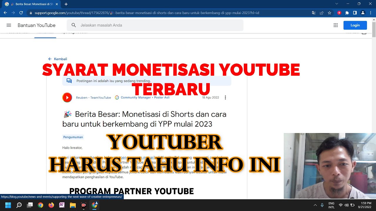 Syarat Monetisasi Youtube Terbaru Penting Untuk Youtuber Youtube