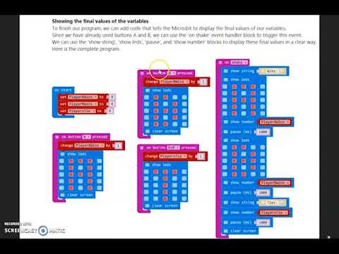 Microbit Lesson3 Variables Youtube