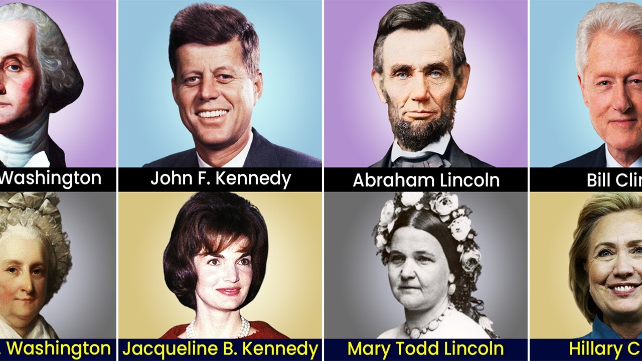 Presidents Of The United States And Their Wives Youtube