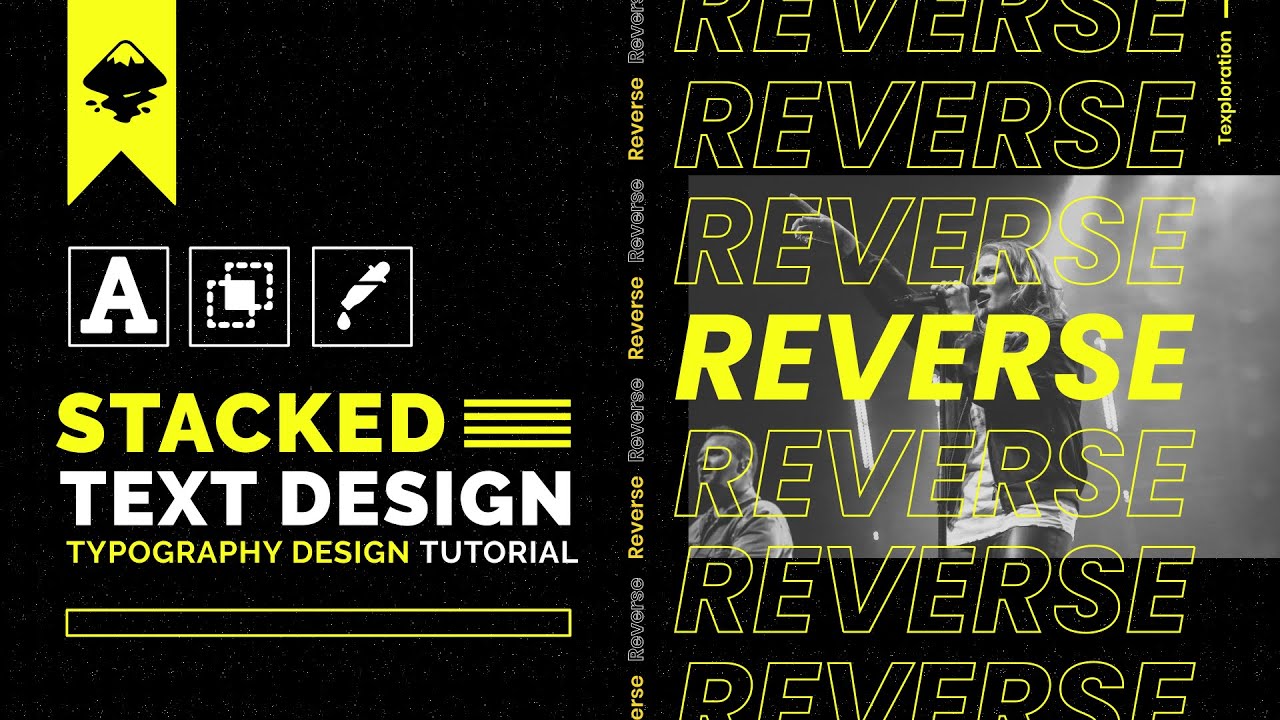 Inkscape Tutorial Stacked Text Poster Design Youtube