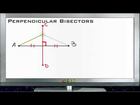 Perpendicular Bisectors Principles Basic Video Geometry Ck 12