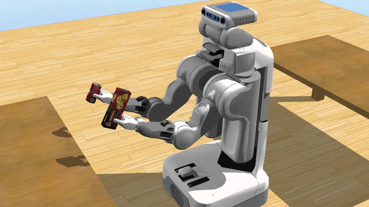 Webots Robotics Simulation Of A Pr2 Robot Youtube